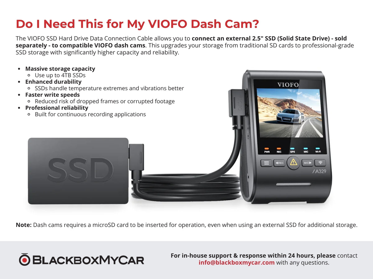 VIOFO A329T 4K+2K 2-Channel 60FPS Wi-Fi 6 Dash Cam | VIOFO | BlackboxMyCar